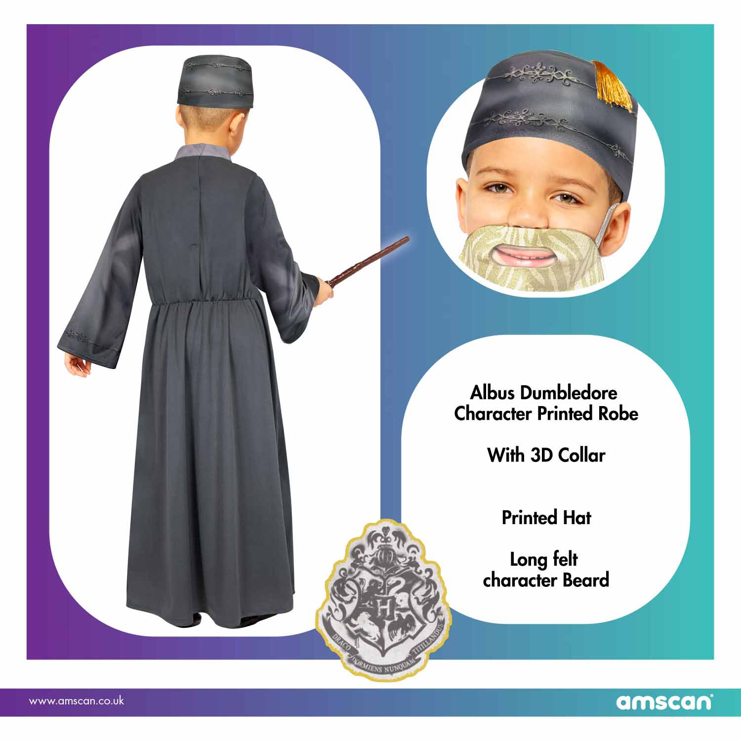 Dumbledore Costume Age 4 6 Years 1 Pc Amscan International