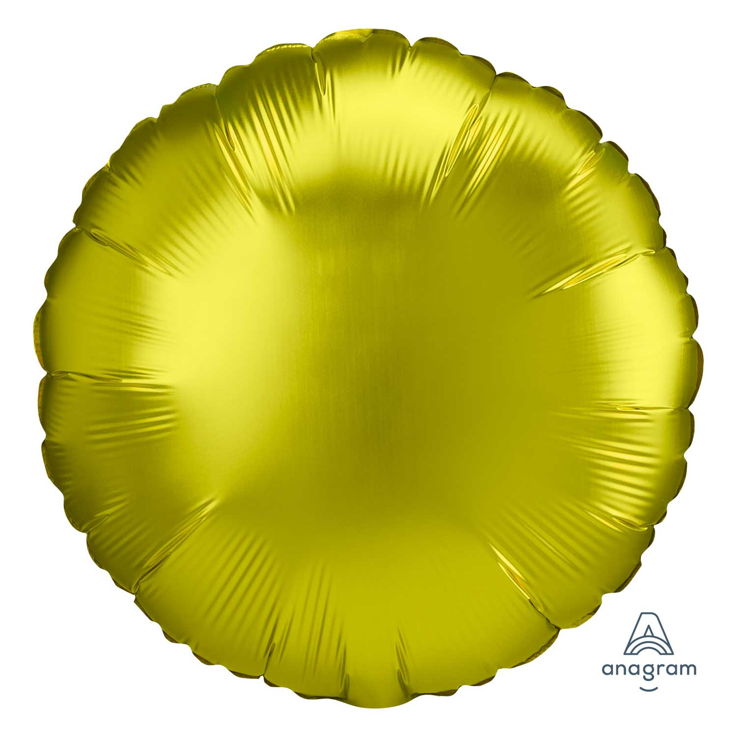Anagram Satin Luxe Lemon Circle Standard Hx Unpackaged Foil Balloons