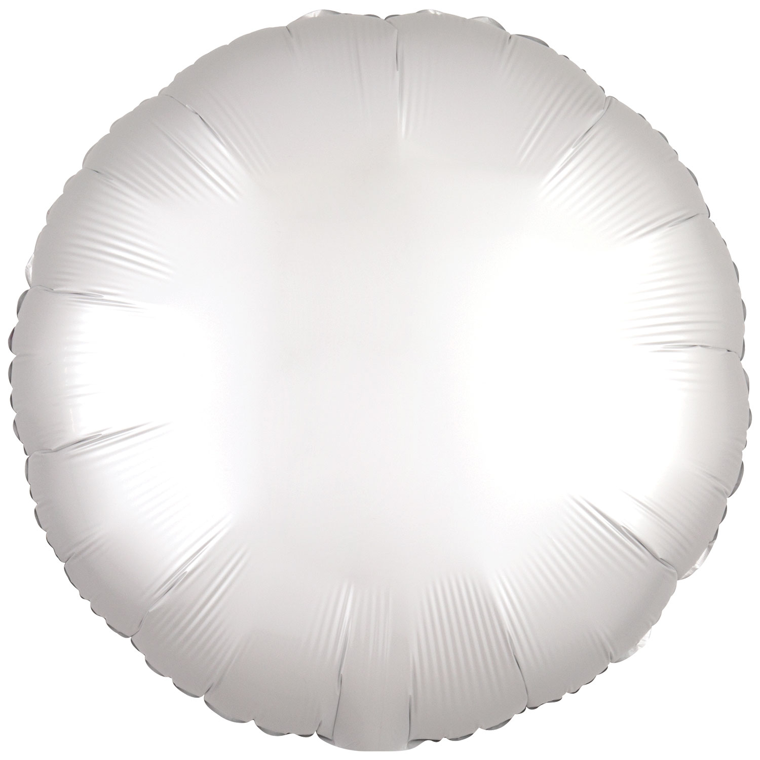 Amscan Silk Lustre White Circle Standard Unpackaged Foil Balloons C16