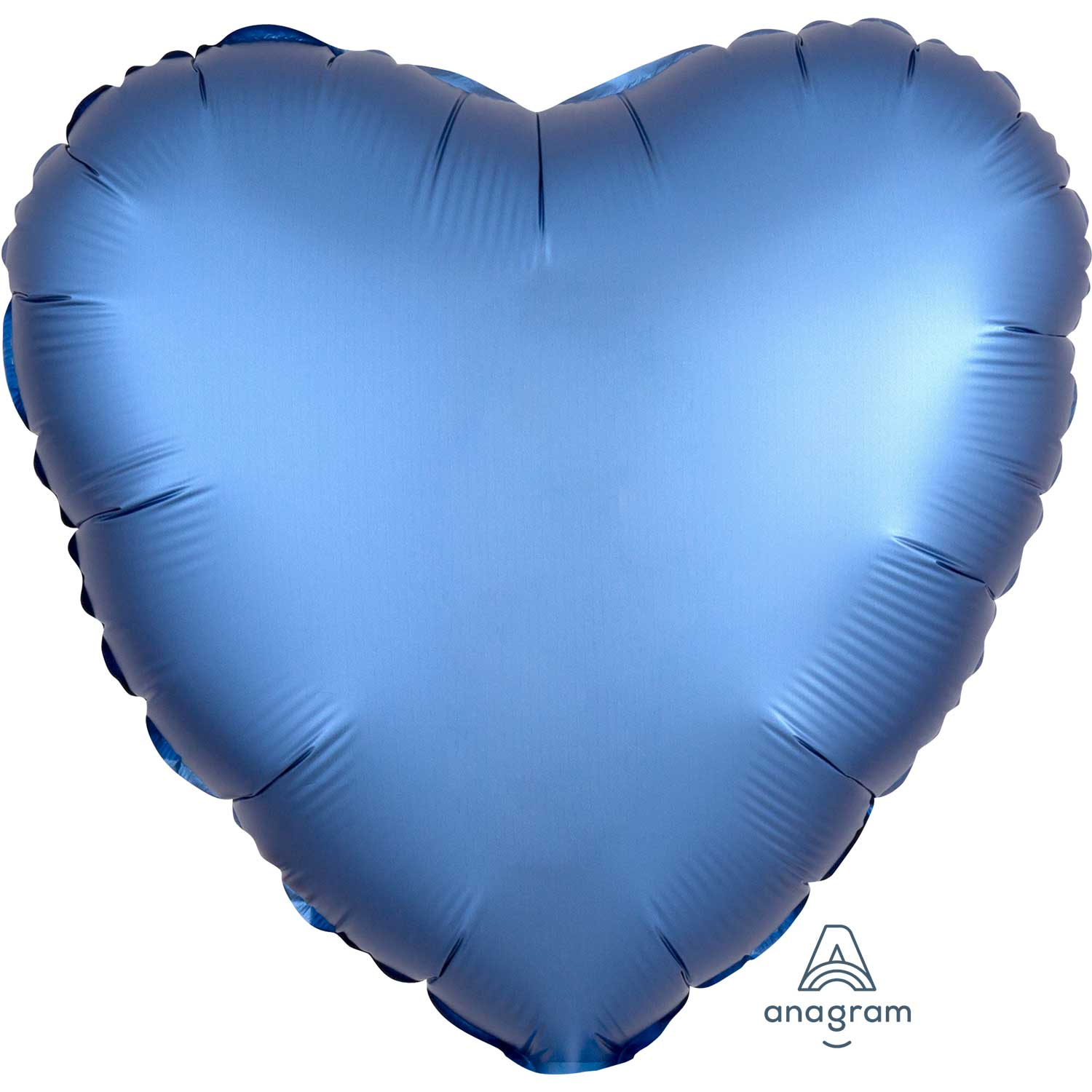 Anagram Azure Heart Satin Luxe Standard Hx Unpackaged Foil Balloons S15